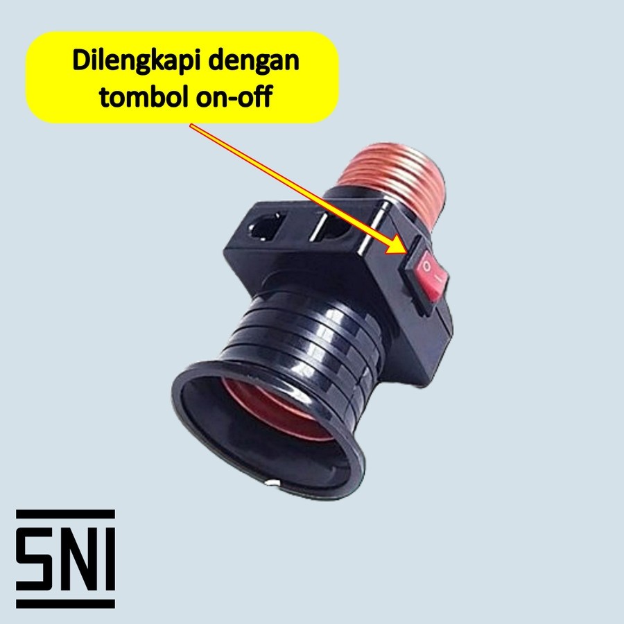 Jual Fitting Kombinasi Switch On Off Dutron Fiting Lampu + Saklar Stop ...