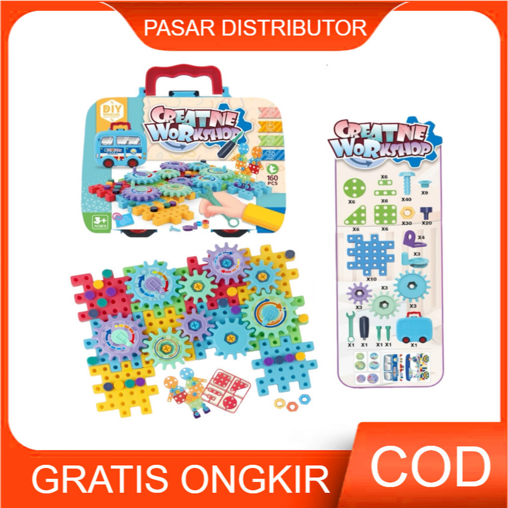 Jual Pasar Distributor 160PCS CREATIVE WORKSHOP STORAGE BOX 882-124 ...