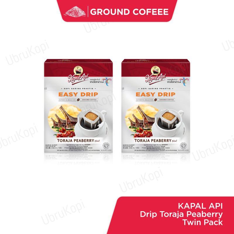 Jual KOPI KAPAL API DRIP TORAJA PEABERRY TWIN PACK | Shopee Indonesia