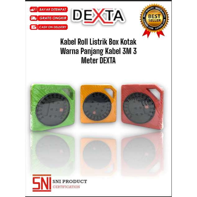 Jual Promo Kabel Roll Listrik Box Kotak Warna Panjang Kabel 3M 3 Meter ...
