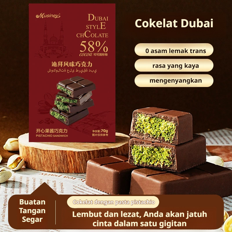 Jual 【Kirim dalam 24 jam】[Autentik]Cho-Cweeet Chocolate Bar Crispy Pistachio| Coklat Dubai ...