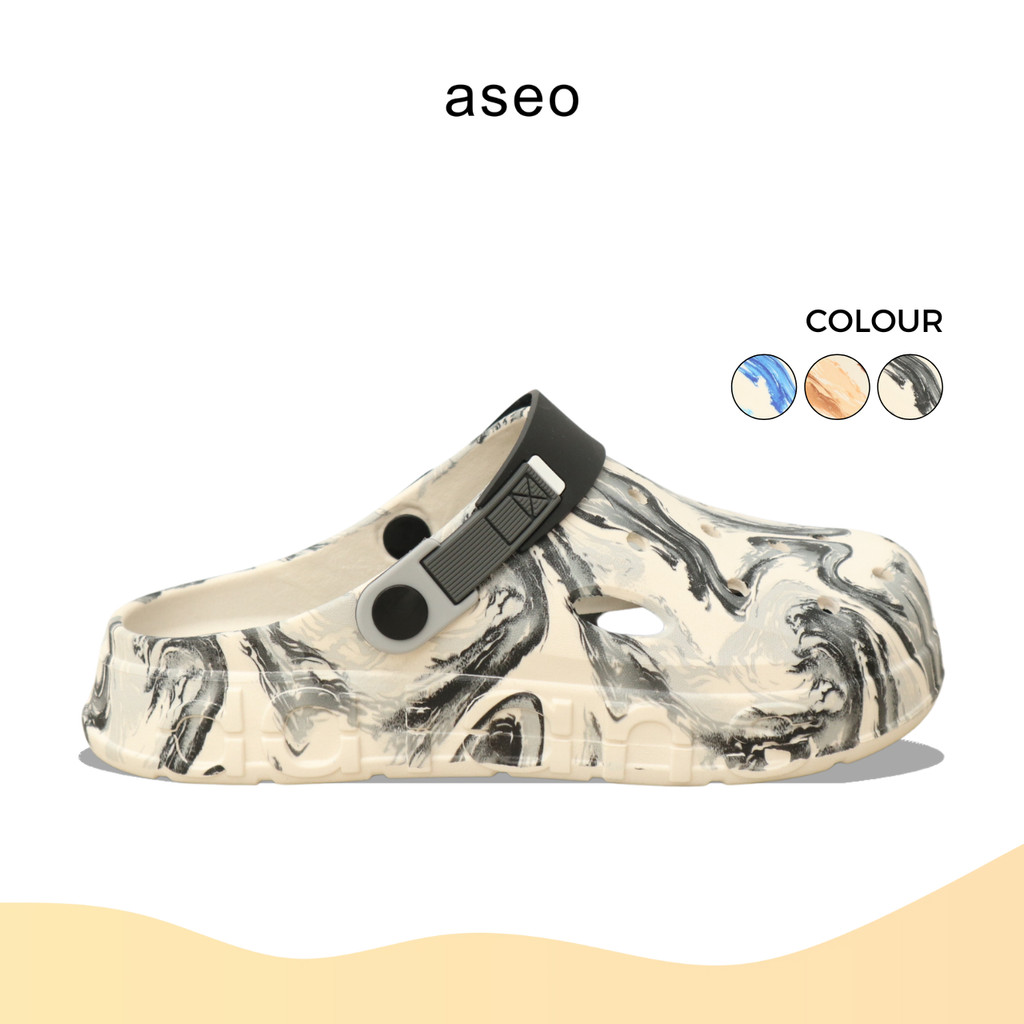 Jual Aseo Sandal Pria Wanita Baim Clog Terbaru Slip on Import Anti Slip Karet Rubber H191 ...