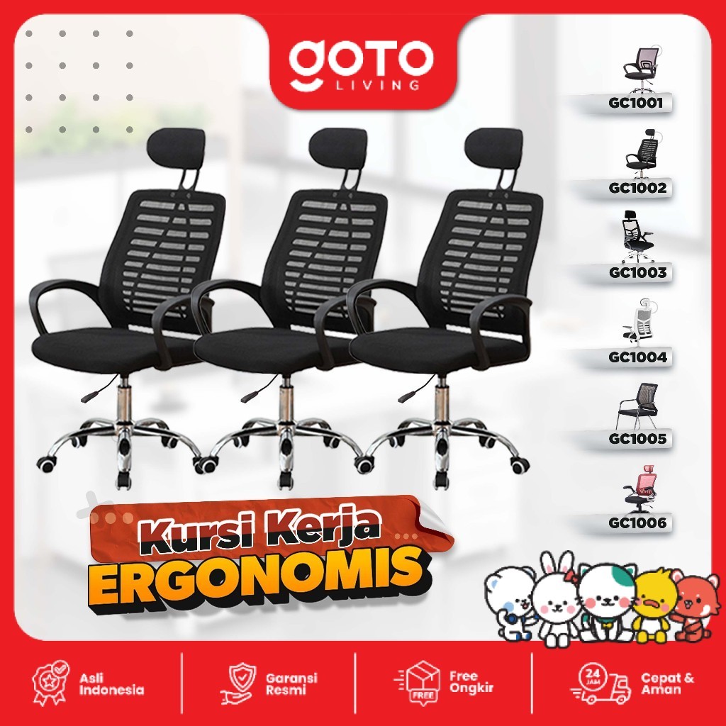 Jual Goto Coreflex Chair Kursi Kerja Kantor Belajar Komputer Hidrolik ...