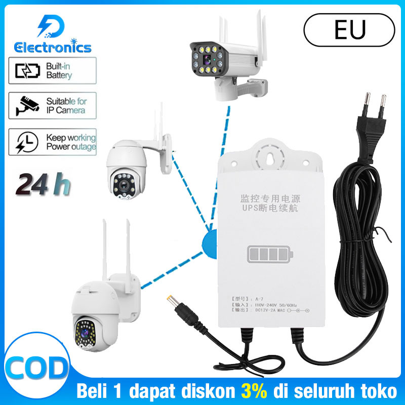 Jual Ups Mini 12V2A 3600mah/Router Modem CCTV /Catu daya cadangan untuk ...