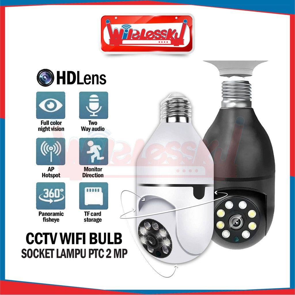 Jual CCTV Dome Panorama_i-100 Model Lampu V360 Pro BERGARANSI | Shopee Indonesia