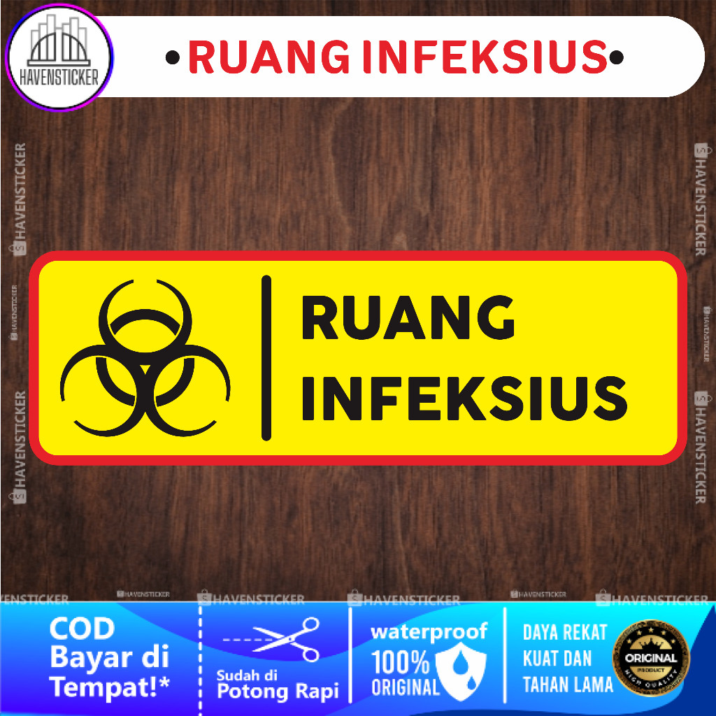 Jual Stiker Ruang Infeksius Laminasi Kilat | Shopee Indonesia