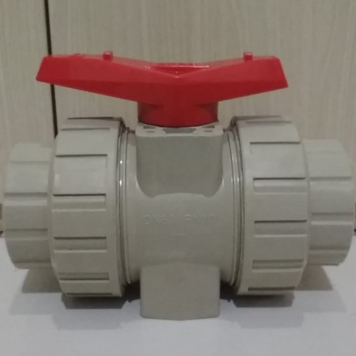 Jual NB91 True Union Ball Valve PPH 4 inch DN100 EPDM Fitting PPH Pipa ...