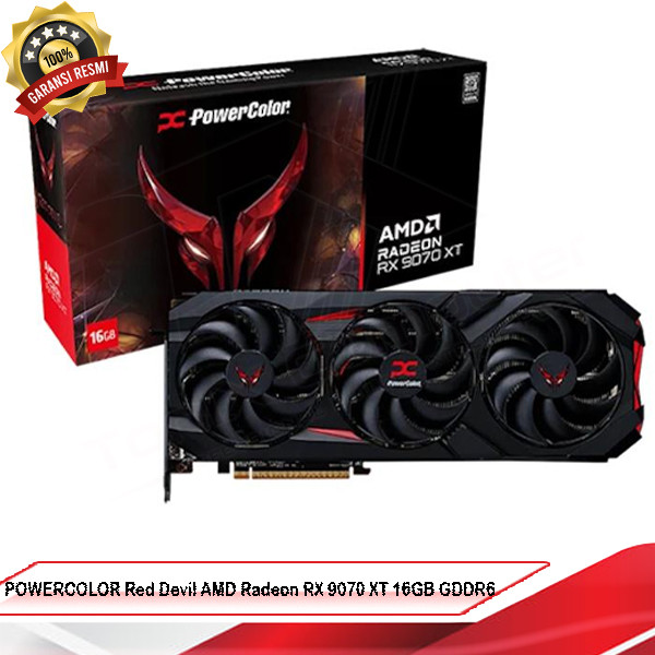 Jual POWERCOLOR Red Devil AMD Radeon RX 9070 XT 16GB GDDR6 | VGA Gaming ...