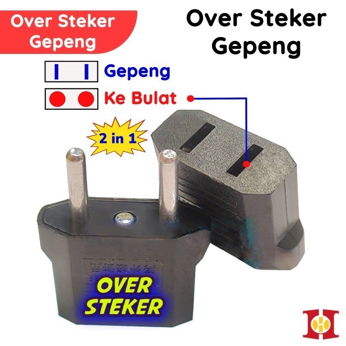 Jual Over Steker Adaptor Colokan Sambungan Converter Listrik Pipih ...