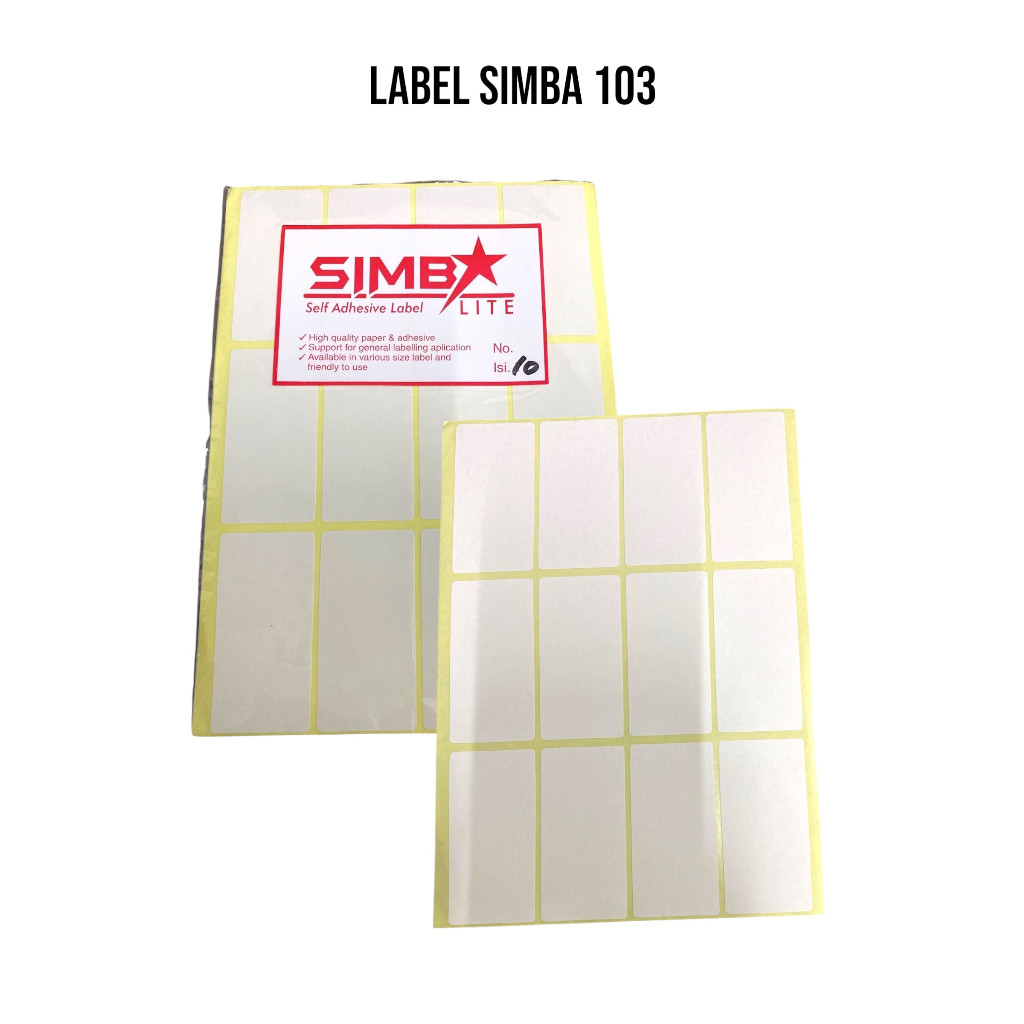 Jual Label Stiker Simba No 103 Isi 10 Lembar Sticker Label Undangan ...