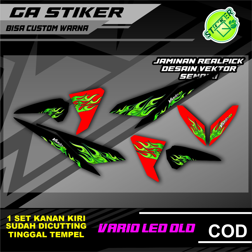 Jual STRIPPING SIMPEL HONDA VARIO LED OLD 125 150 API LIVERY SS R SUDAH ...