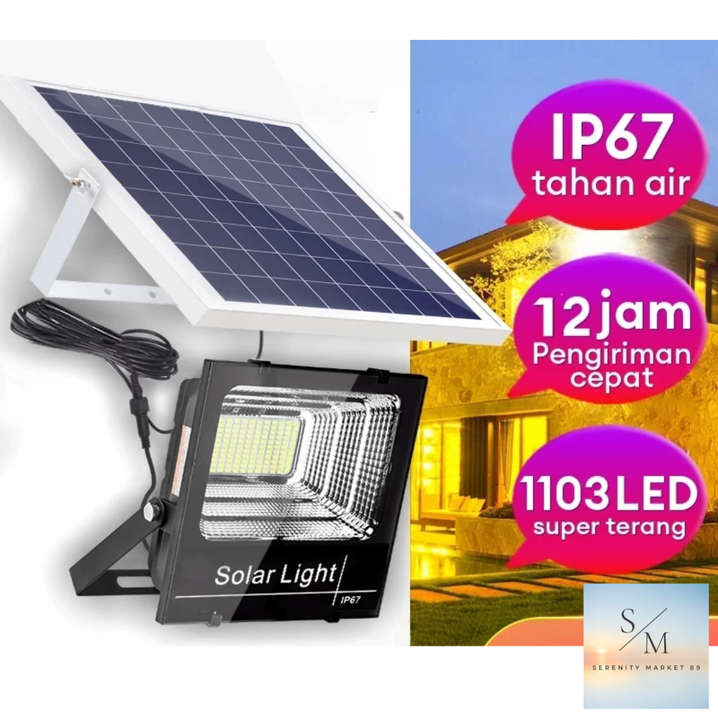 Jual Lampu Sorot Solar Cell Lampu Outdoor - Lampu Solar Panel - Lampu ...