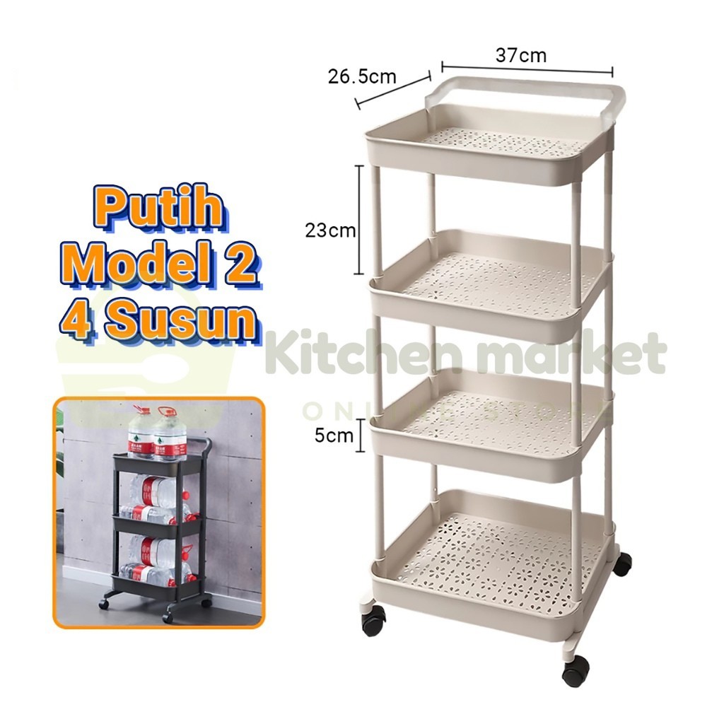 Jual smg - BOSTON Trolley 4 Rak / Troli 4 Susun / Serbaguna Rak Dapur ...
