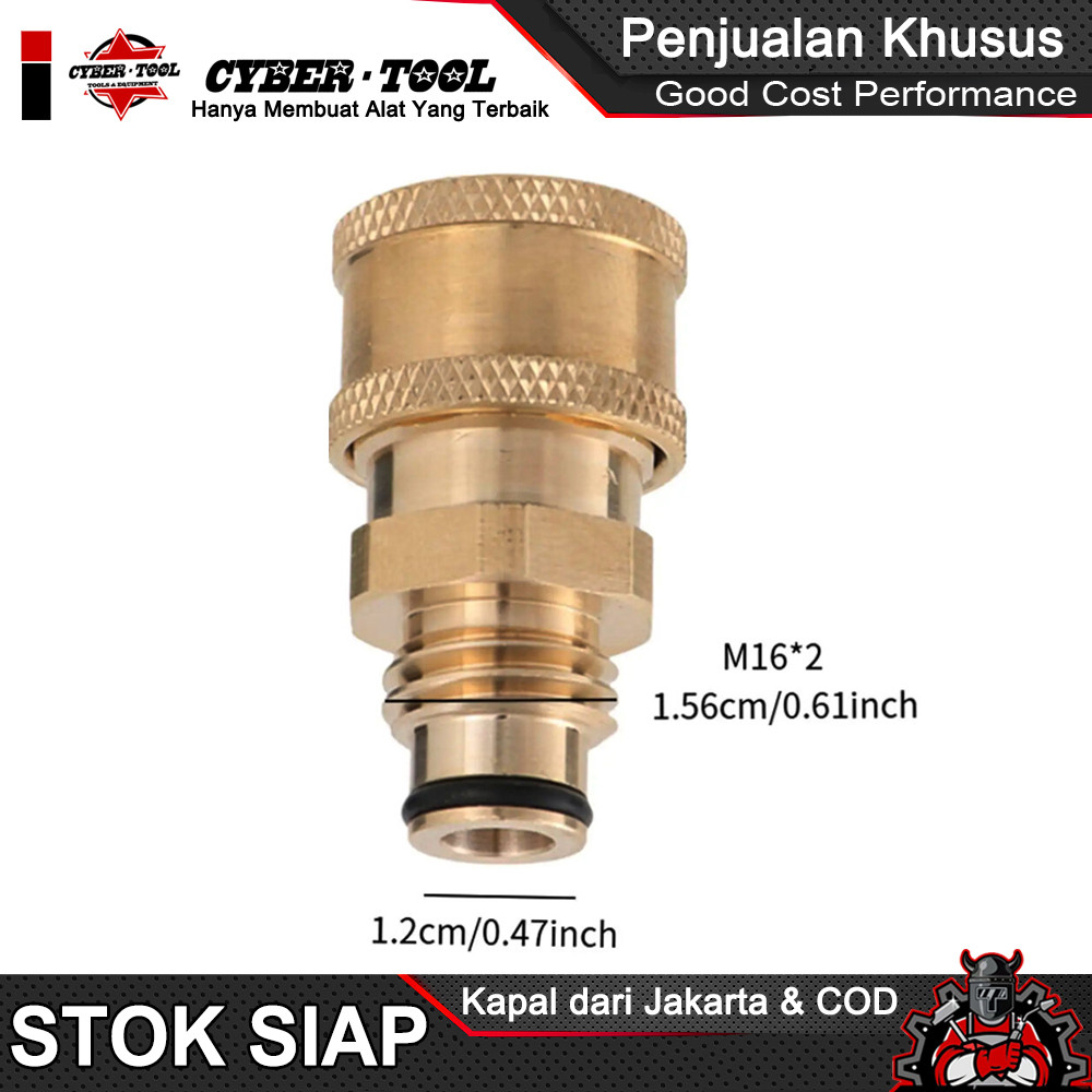 Jual M16 Male Quick Release Connector Adaptor 1/4 Short Gun Jet Cleaner ...