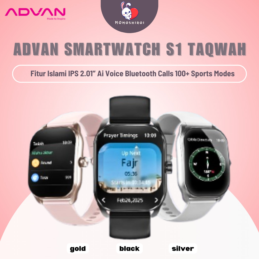 Jual ADVAN Smartwatch S1 Taqwah – Fitur Islami IPS 2.01” Ai Voice ...