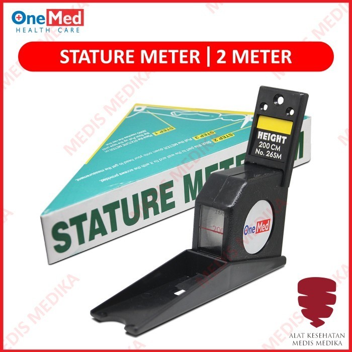 Jual Stature Meter Onemed Alat Ukur Tinggi Badan 2 M Pengukur ...