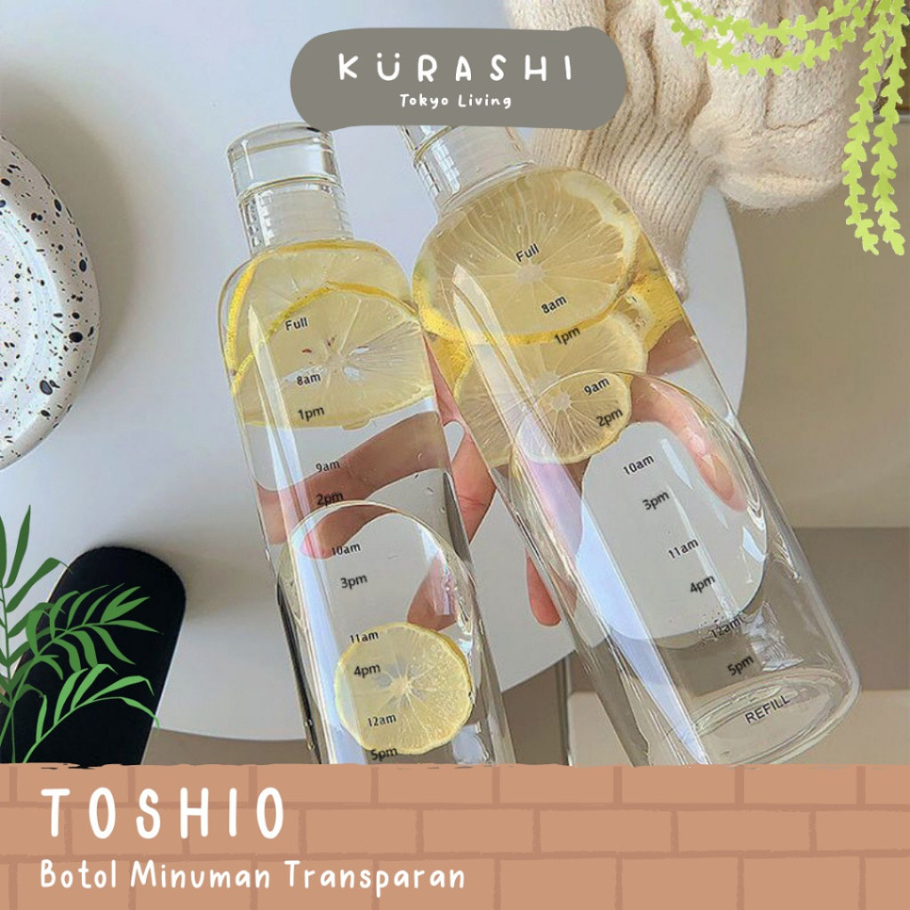 Jual KURASHI - TOSHIO Botol Kaca Botol Termos Bening Termos Kopi Teh ...