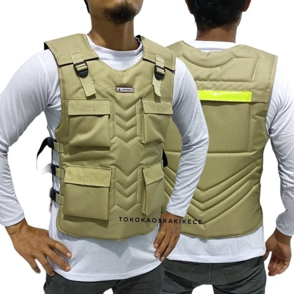 Jual Baru !! rompi motor touring anti angin bahan tebal kantong kargo ...