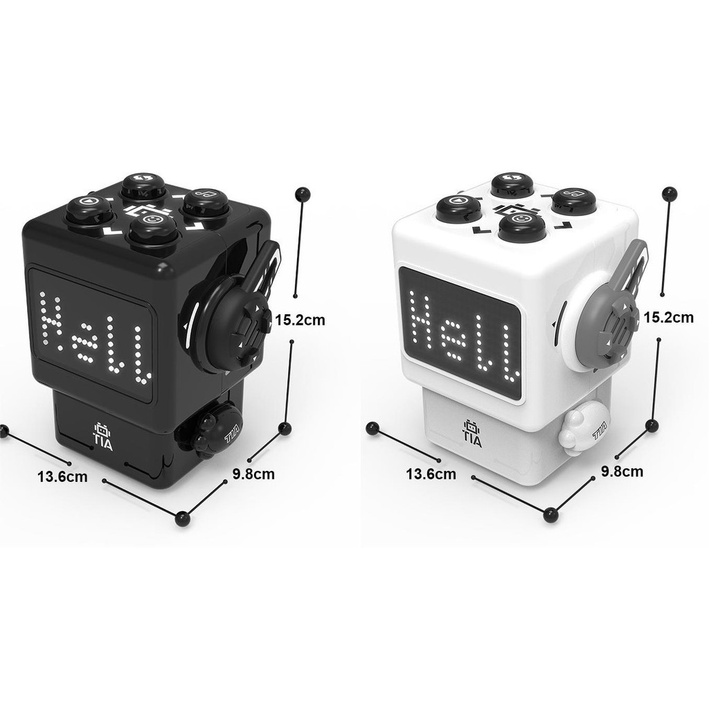 Jual Mini Bluetooth scrolling screen robot, desktop pet, AI robot ...