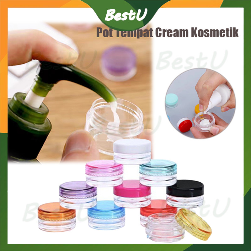 Jual Pot Cream 5 gram/Wadah Cream Pot/Tempat Cream Mini Bulat & Petak ...