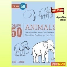 Jual Draw 50 Animals The Step-by-Step Way to Draw Elephants, Tigers ...