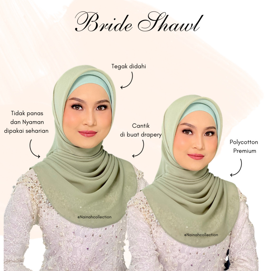 Jual HIJAB DRAPPERY PENGANTIN | MODEL HIJAB MALAYSIA DRAPERY | Shopee ...