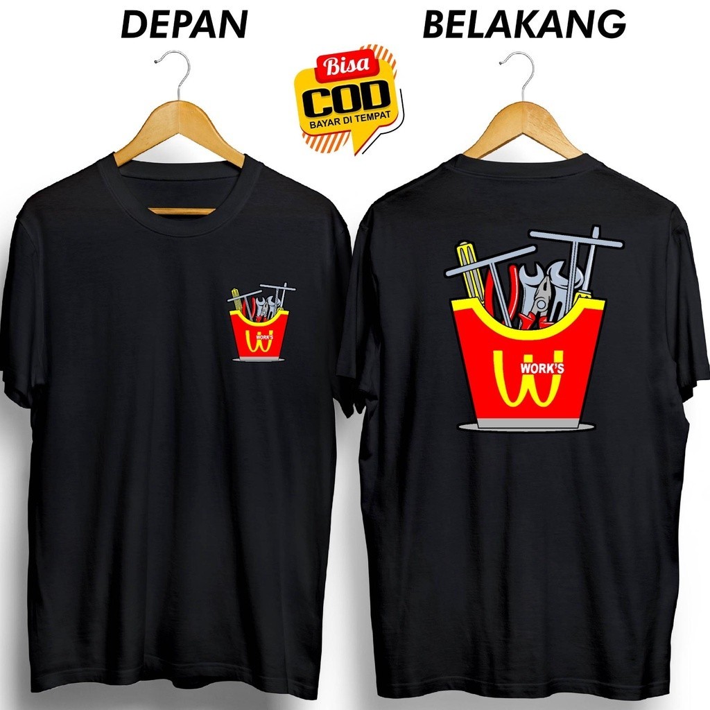 Jual KAOS WORKS Motif ;1.ANIME MCD ALAT BENGKEL 2.KATA GAYA ELITE 3 ...