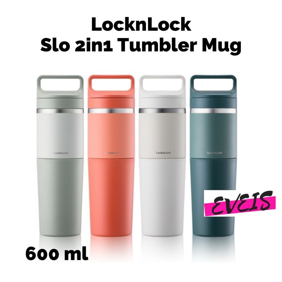 Jual LocknLock Slo 2in1 Tumbler Mug 600ml | Tumbler LocknLock dan Cup ...