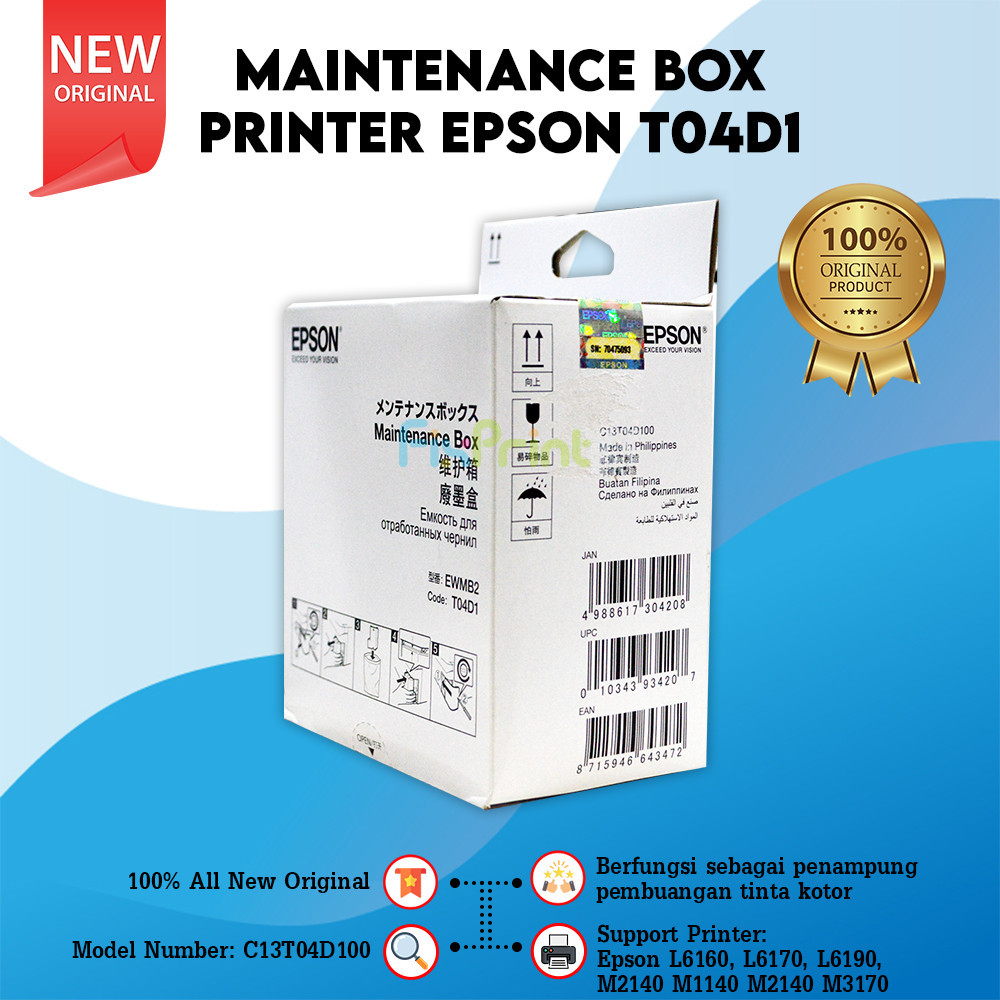 Jual Maintenance Box Epson T04D1 Busa Printer L11050 L6170 L6190 L14150 ...