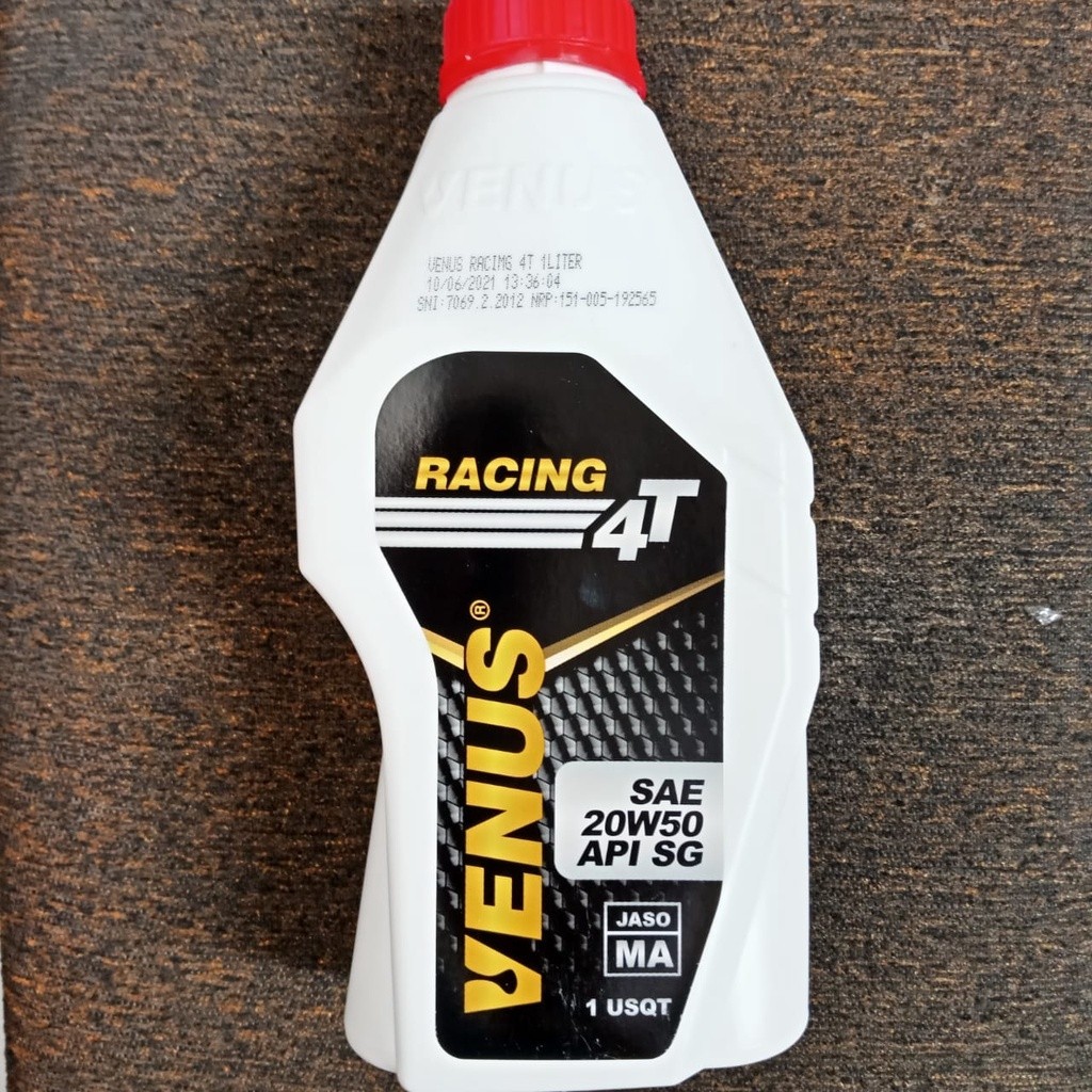 Jual Oli Mesin Racing 4T Venus 1 Liter SAE 20W-50 API SG Original Venus ...