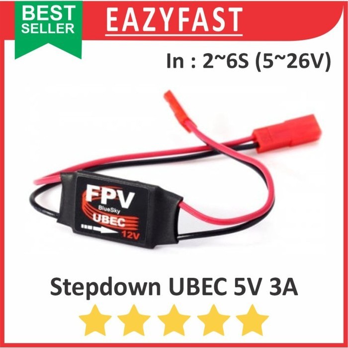 Jual Modul Step Down UBEC BEC 5V 3A FPV Stepdown Power Supply DC PSU ...
