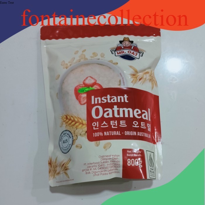 Jual mr oat instant oatmeal 800 gr merah/rolled oat instan MERAH 800 ...
