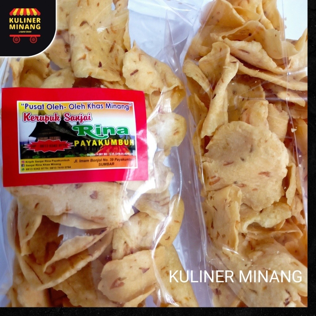 Jual Kuliner Minang Kerupuk Kue Bawang iris Rina 250g Oleh Oleh Cemilan ...