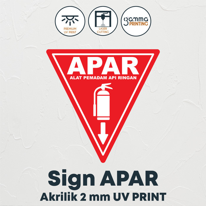 Jual Signage Apar Akrilik UV Print / Papan Tanda Acrylic Sign Merah ...