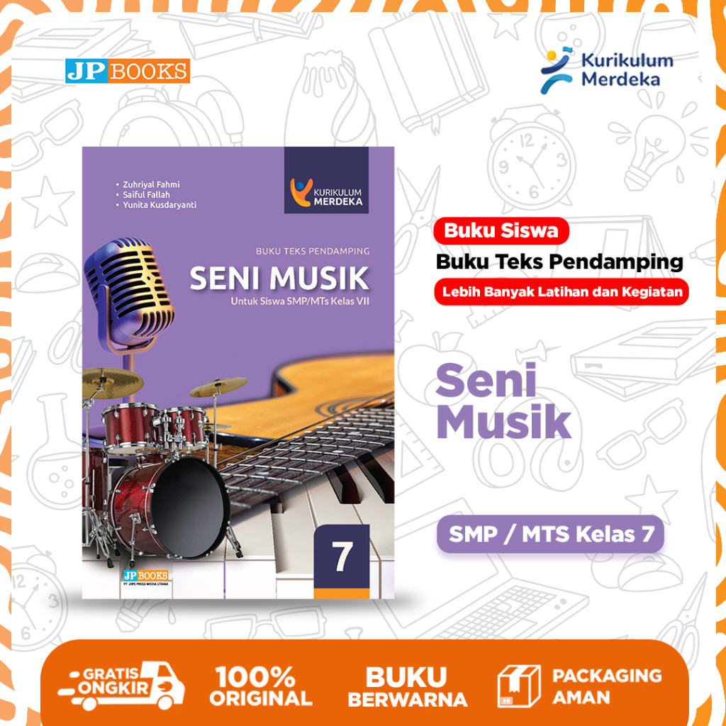 Jual JP Books – Buku Teks Siswa Pendamping Kurmer Sekolah Seni Musik Smp Kelas 7 - Kurikulum ...