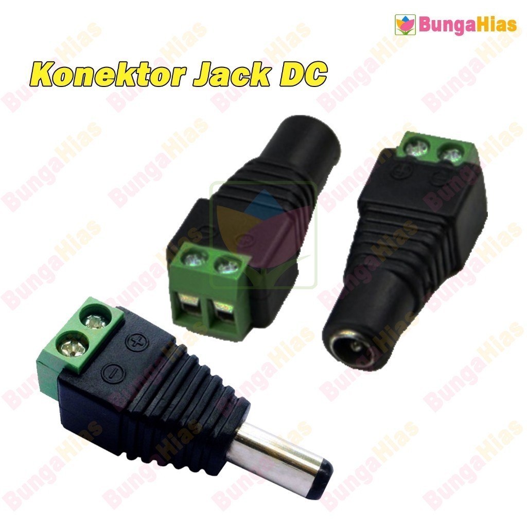 Jual Konektor Jack DC Male / Female Pompa Sprayer Cctv Adaptor Dinamo ...