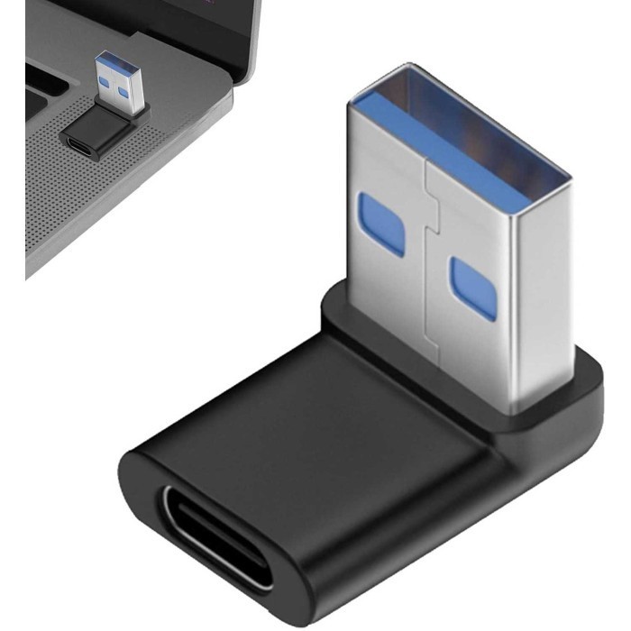 Jual USB 3.0 Type A Male To Type C Female L Shape Elbow High Speed ...