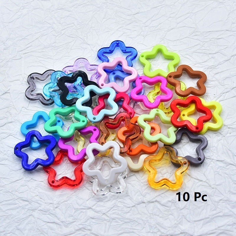 Jual Manik-Manik Mote Charm Bintang Frame Besar/10pc | Shopee Indonesia