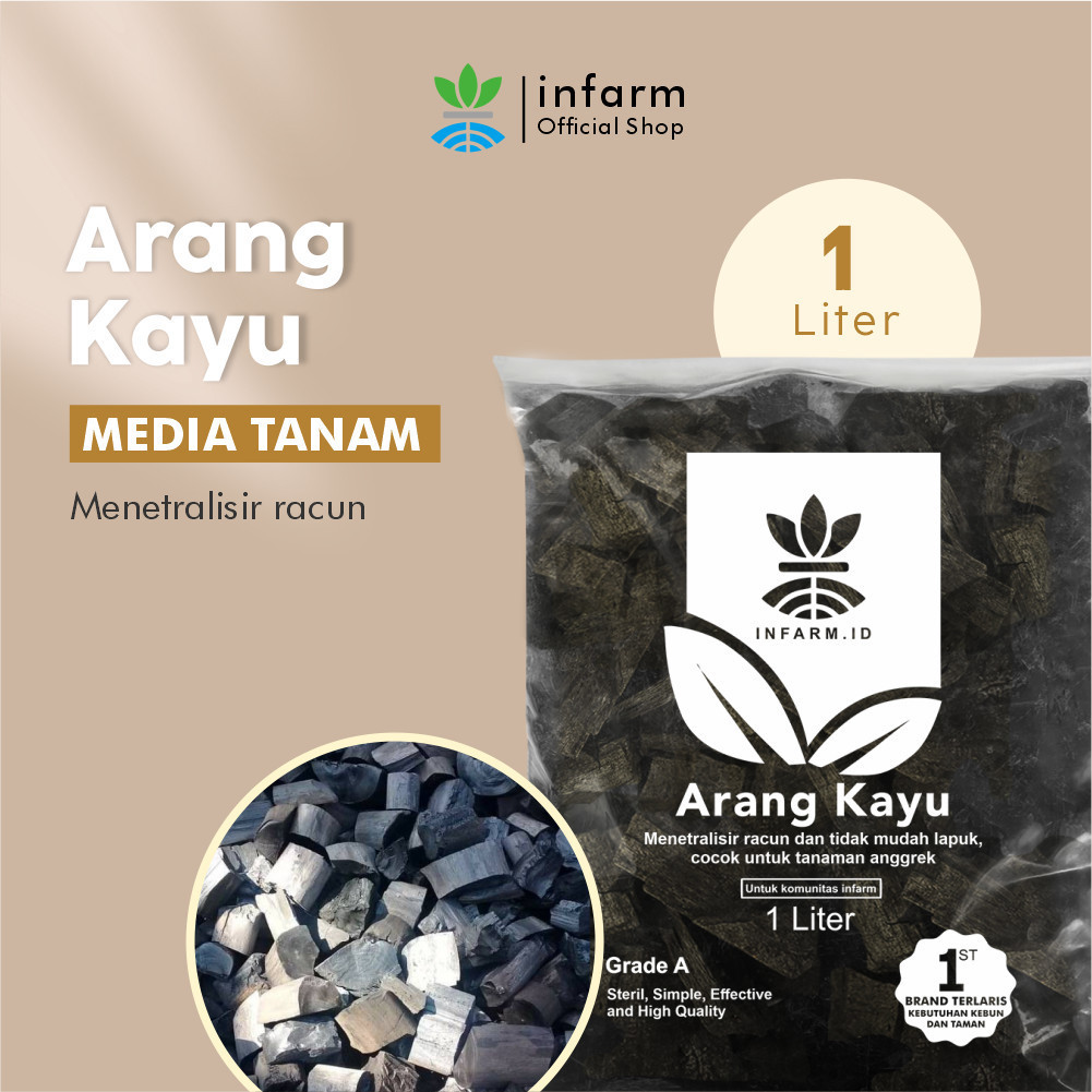 Jual INFARM - Media Tanam Arang Kayu 1L Media Tanaman Anggrek Gantung ...