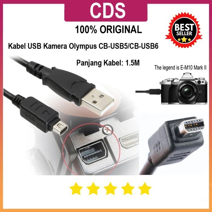 Jual Kabel Data USB Camera Olympus CB-USB5 / USB6 | Shopee Indonesia