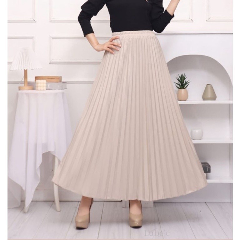 Jual [NEW] Ahlami- Yuri Skirt Rok Plisket Plisket Skirt Premium Rok Formal Rok Kerja Premium Rok ...