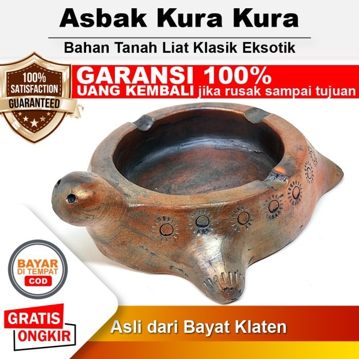 Jual Asbak Unik Kura Kura Bulus Tanah Liat Gerabah | Shopee Indonesia