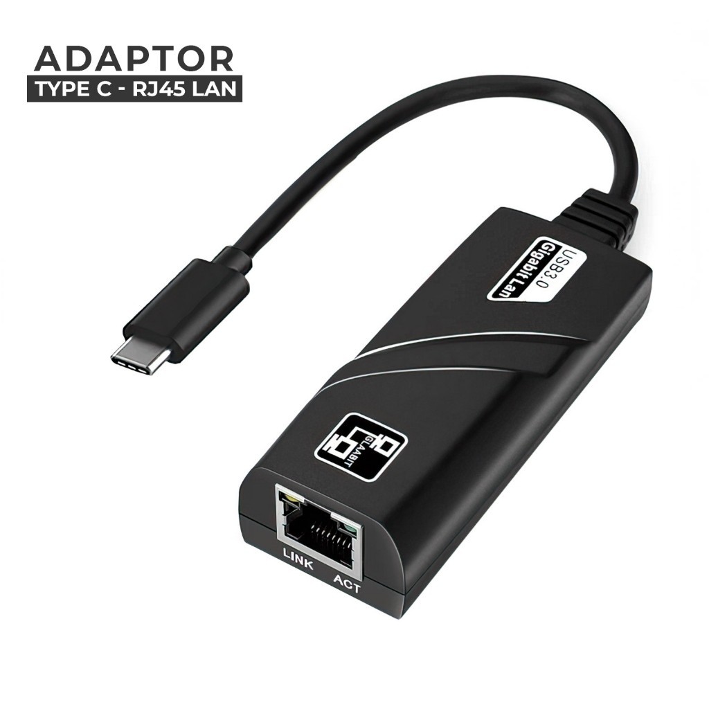 Jual Adaptor Ethernet Type C RJ45 10 100 1000 Mbps Type C-RJ45 LAN | Shopee Indonesia