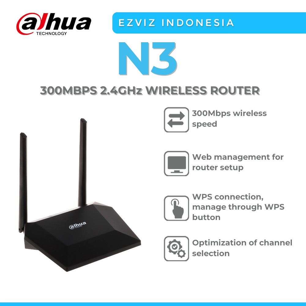 Jual DAHUA N3 300MBPS 2.4GHZ WPS WEB MANAGEMENT WIRELESS ROUTER ...