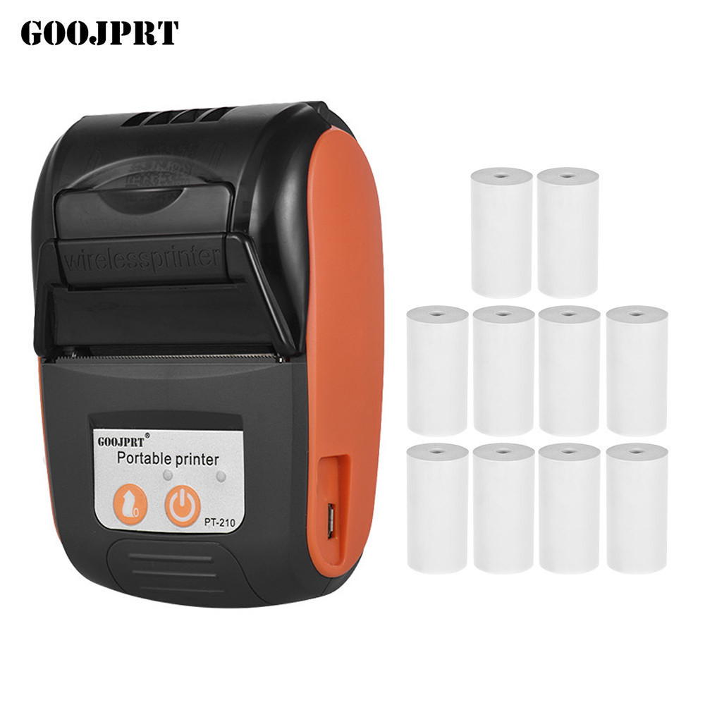 Jual GOOJPRT PT-210 Portable Thermal Printer Handheld 58mm Receipt Printer for Retail Stores ...