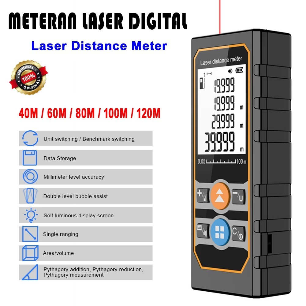 Jual Meteran Laser Digital / Laser Distance Meter / Alat Ukur Jarak ...