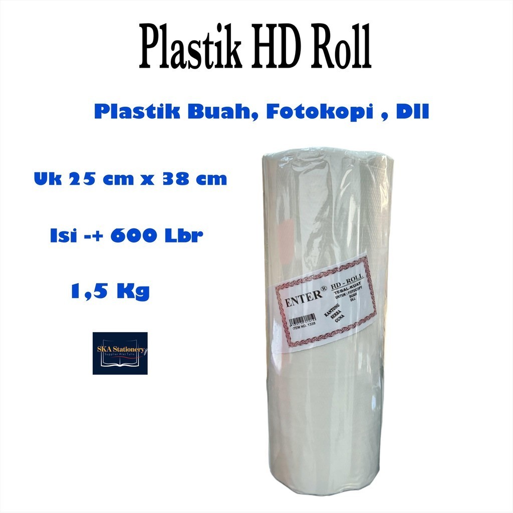 Jual Plastik HD Roll / Plastik Serbaguna Buah Fotokopi 1,5 Kg (Roll ...