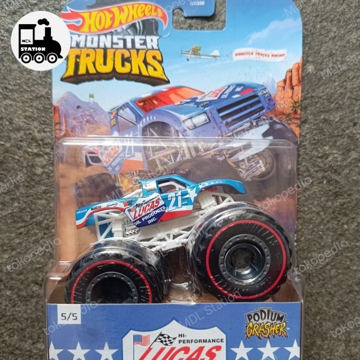Jual Hot Wheels Monster Trucks Lucas Oil Podium Crasher | Shopee Indonesia