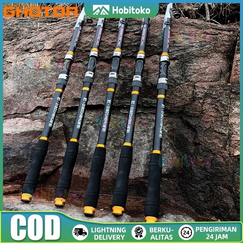 Jual Joran Pancing Lempar Jarak Jauh 2.1M-3.6M Joran Pancing Teleskopik ...