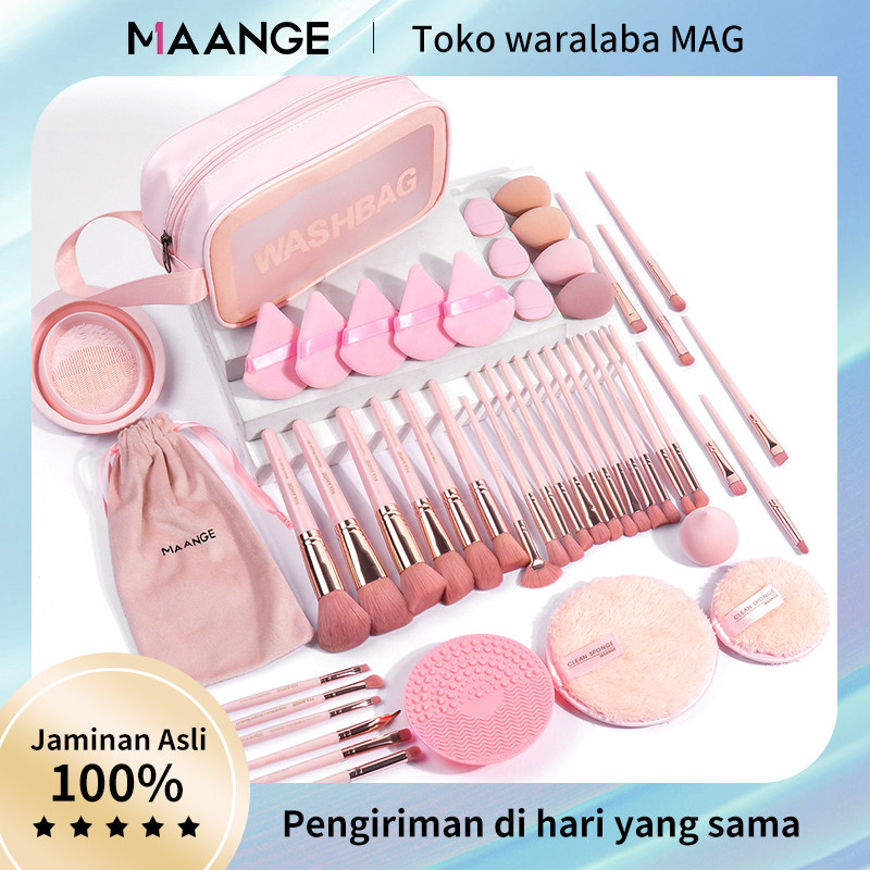 Jual MAANGE Premium Kuas Makeup Set 30pcs Professional Kuas Riasan ...